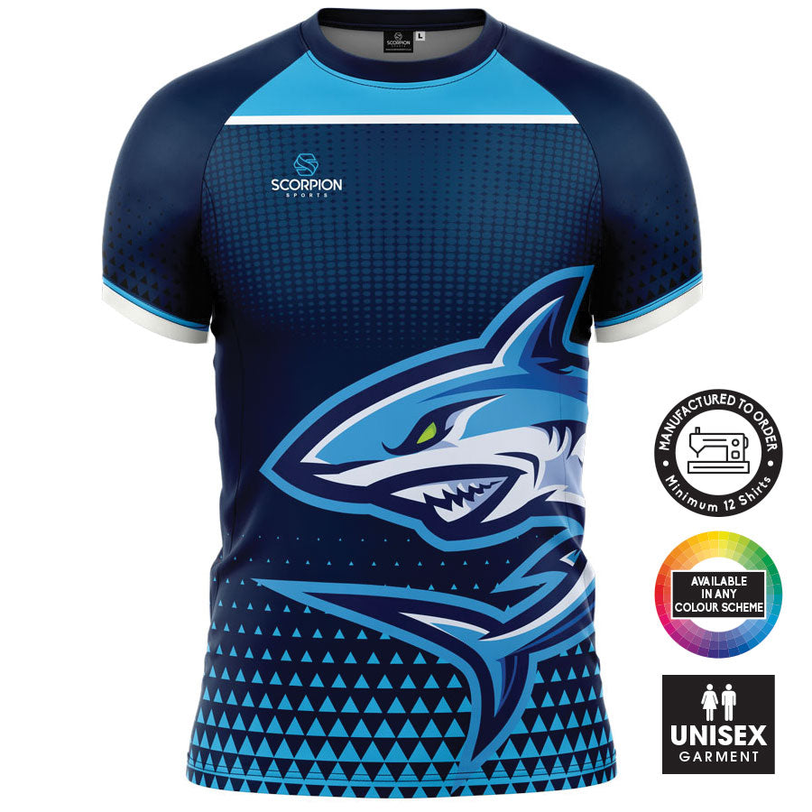 Rugby Themed Tour Shirts - Shark – Scorpion Sports Shop