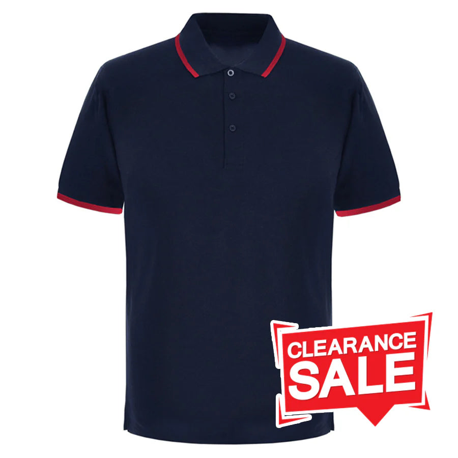 Elite Polo Shirts - Navy/Red Trim – Scorpion Sports Shop